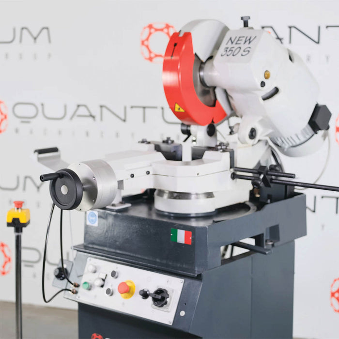 NEW 350 S: 14" Semi-Auto, Pivot-Style Cold Saw (4-1/4" Round Tube Capa