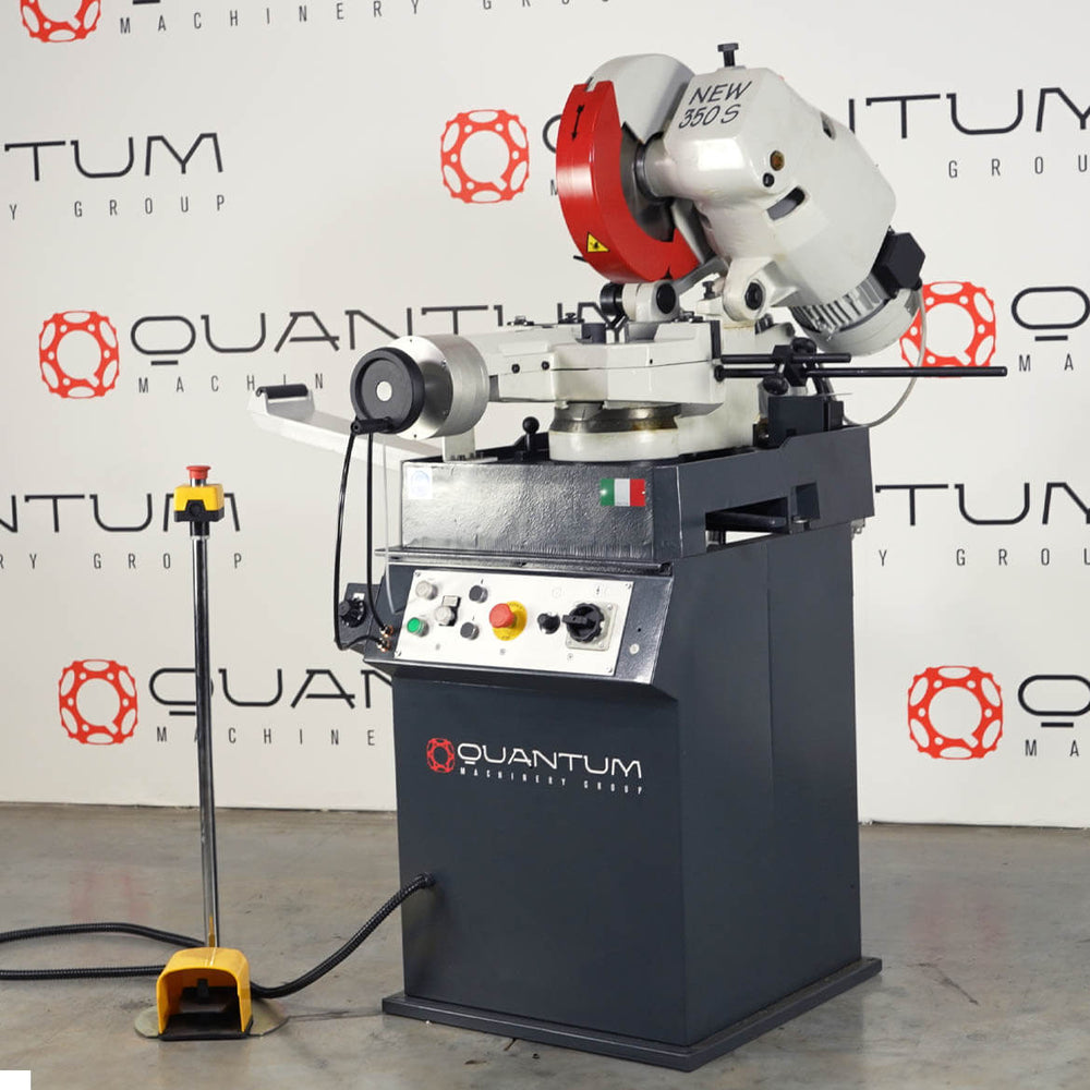 NEW 350 S: 14" Semi-Auto, Pivot-Style Cold Saw (4-1/4" Round Tube Capa
